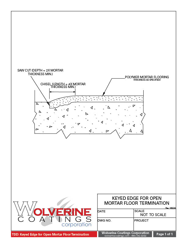 Technical Detail Drawings (TDD) – Wolverine Coatings Corporation