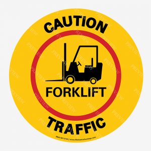 Embeddable Floor Signs – Caution Forklift Traffic | Wolverine Coatings ...