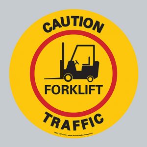 Embeddable Floor Signs – Caution Forklift Traffic | Wolverine Coatings ...